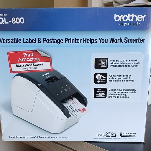 Brother | Other | Brother Ql80 Label Printer Black And White | Poshmark